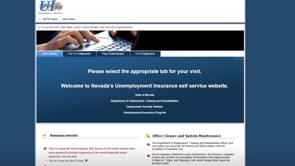 Big fix for Nevada unemployment website not possible, small fixes on ...