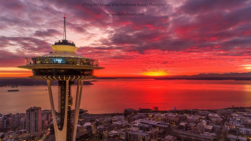 Photos: EPIC sunset turns skies afire around Seattle | KOMO