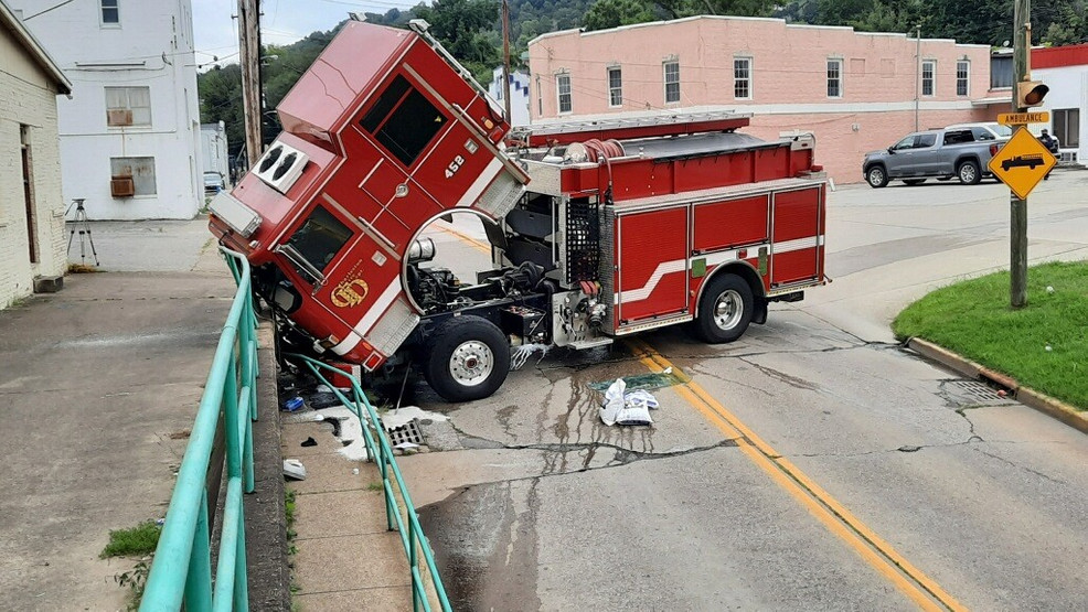 Charleston fire truck crashes, runs over firefighter's foot | WCHS