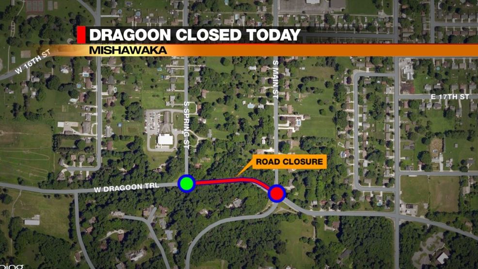 TRAFFIC ALERT: Stretch of Dragoon Trail in Mishawaka to close today | WSBT